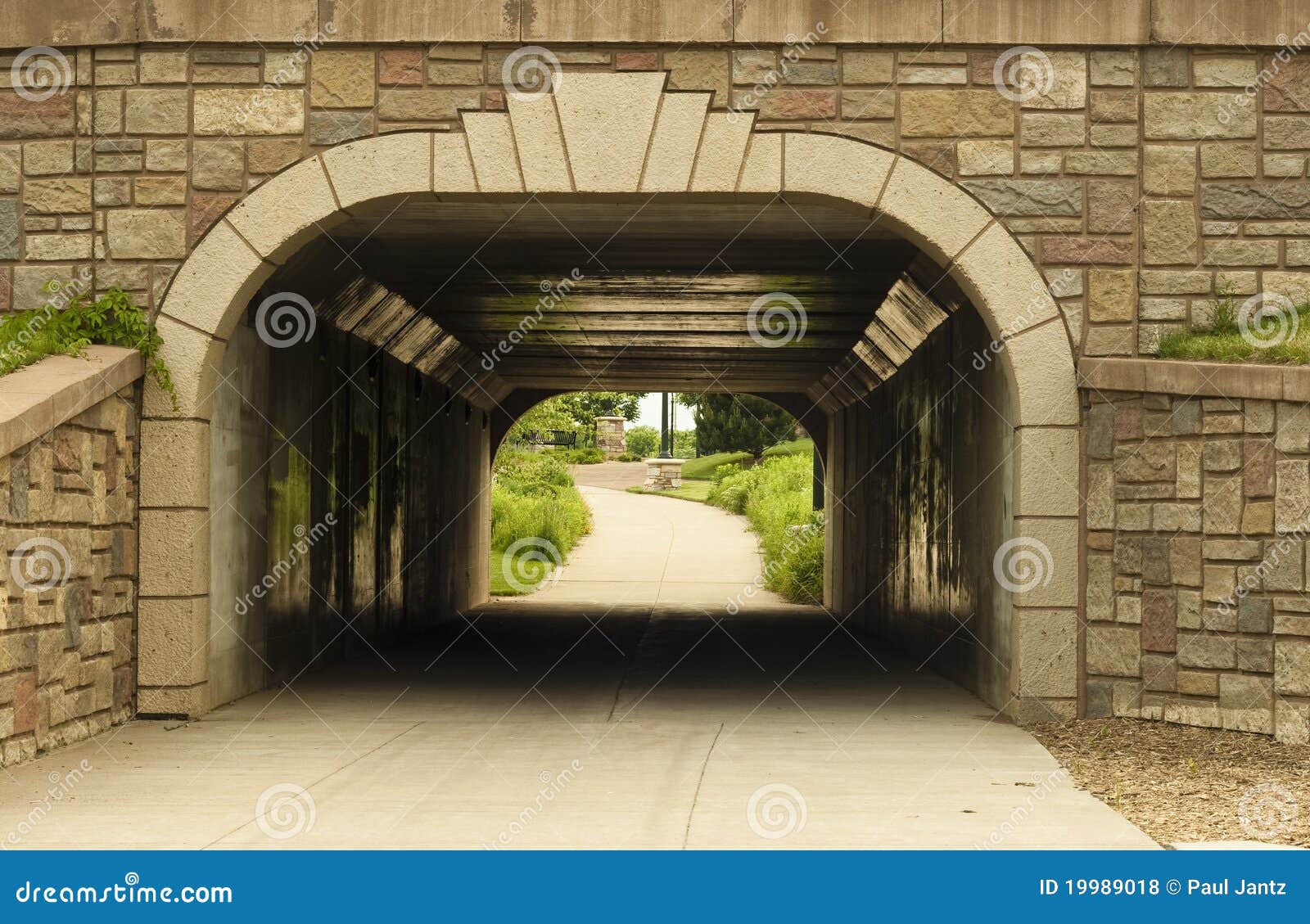 Bike and pedestrian tunnel stock photo. Image of sidewalk - 19989018