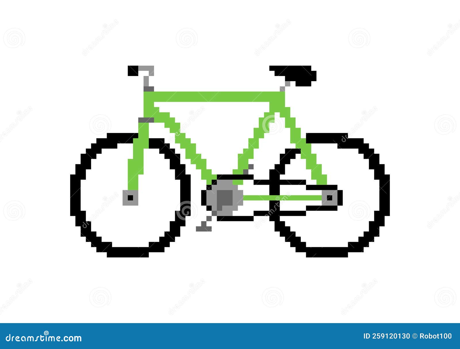 Bike Pixel Art. 8 Bit Bicycle Sign Stock Vector - Illustration of race ...