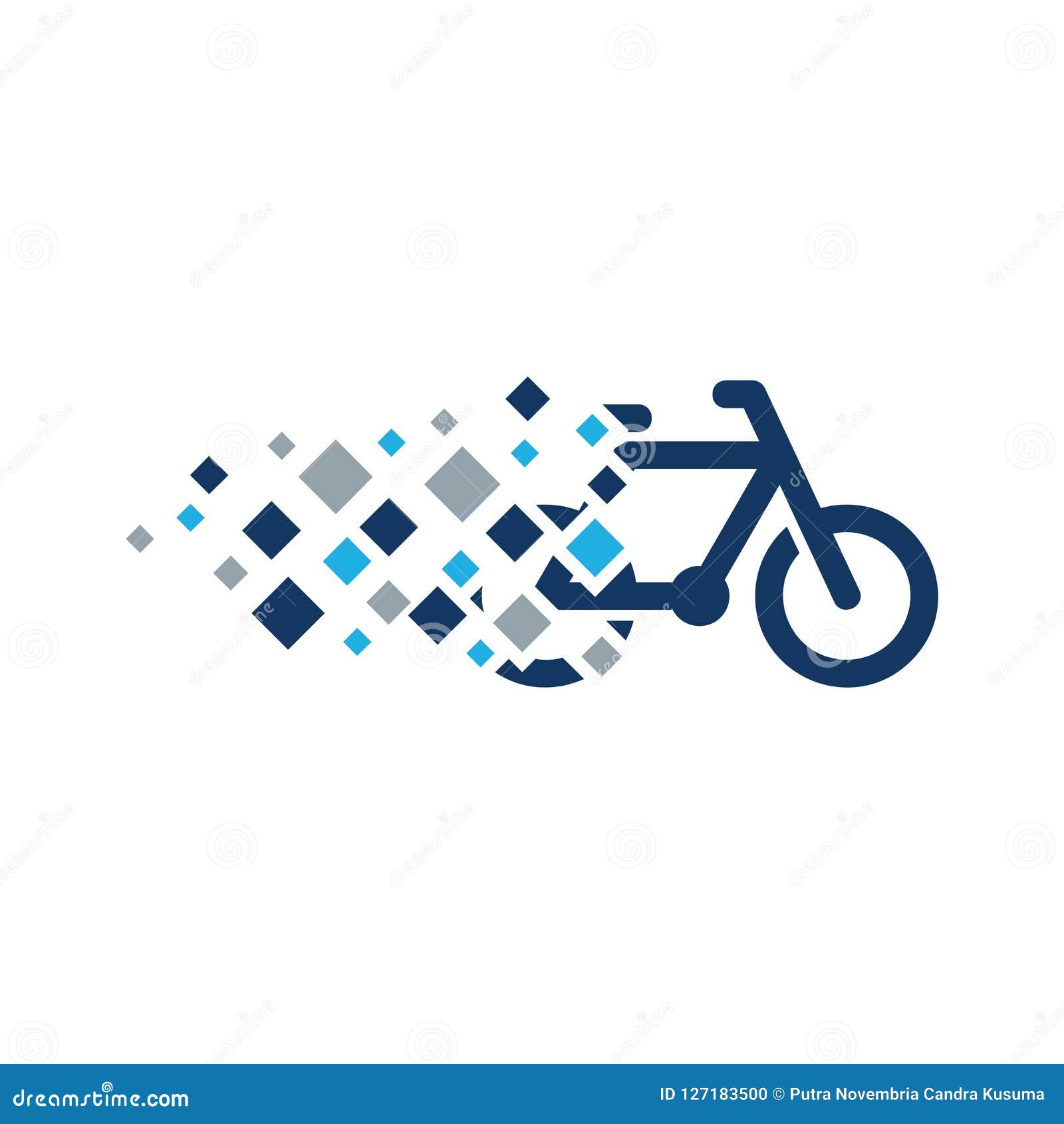 Bike Pixel Logo Icon Design Stock Vector - Illustration of professional ...