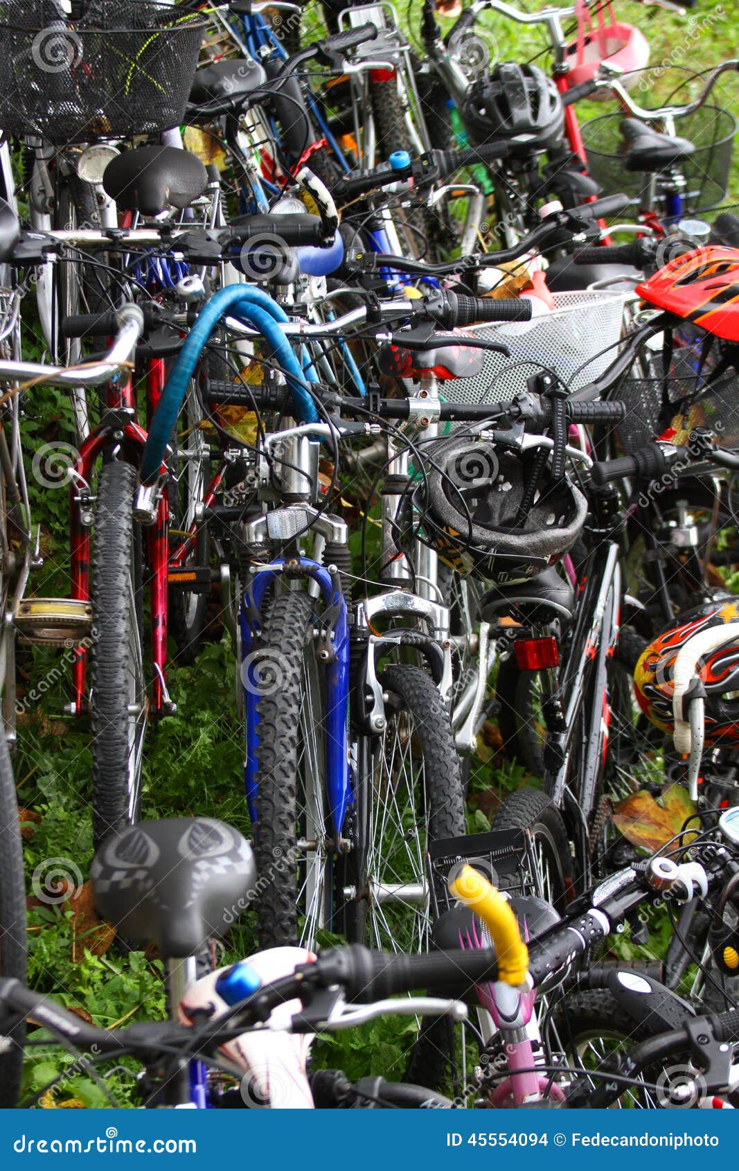 Bike Put One Over the Other Stock Photo - Image of racing, handlebars ...