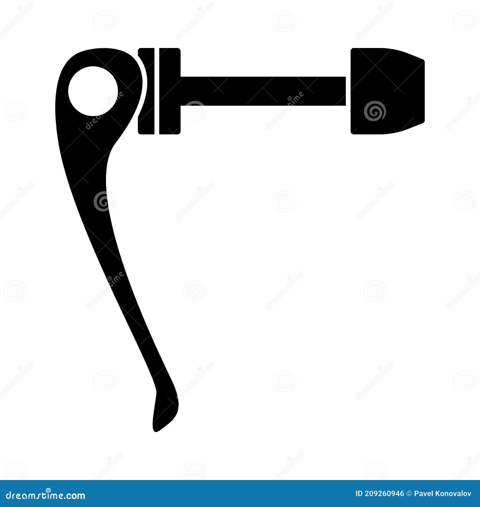 Bike Quick Release Icon stock vector. Illustration of tire - 209260946