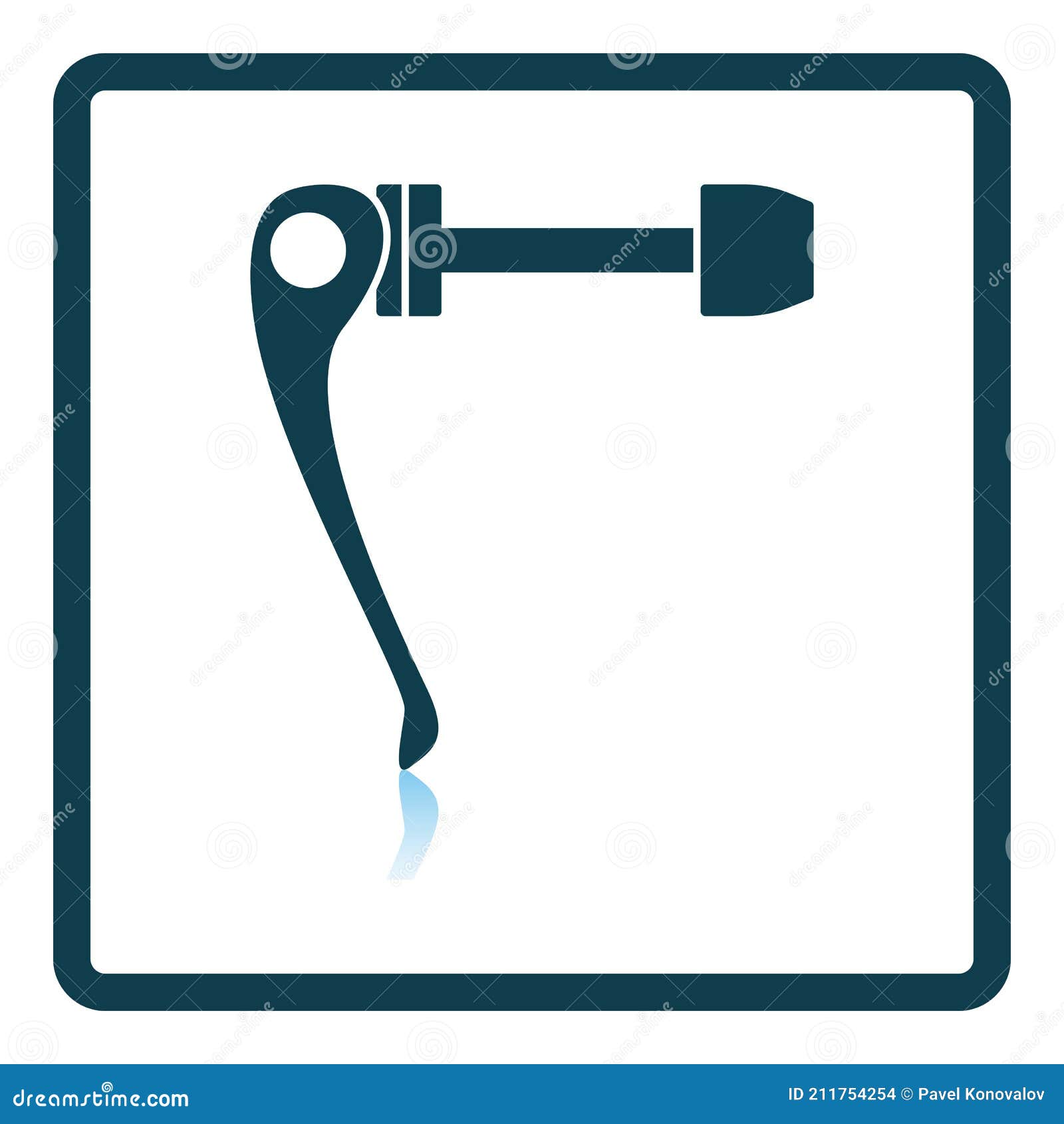 Bike Quick Release Icon stock vector. Illustration of axle - 211754254