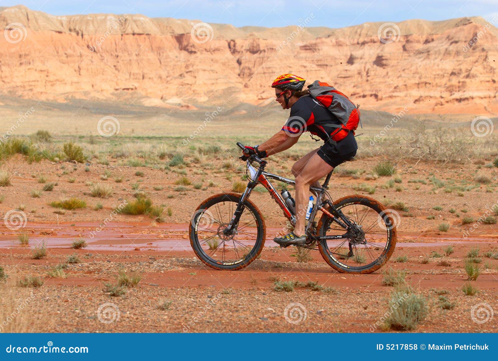 Bike Race in Desert Mountains Editorial Stock Photo - Image of cross ...