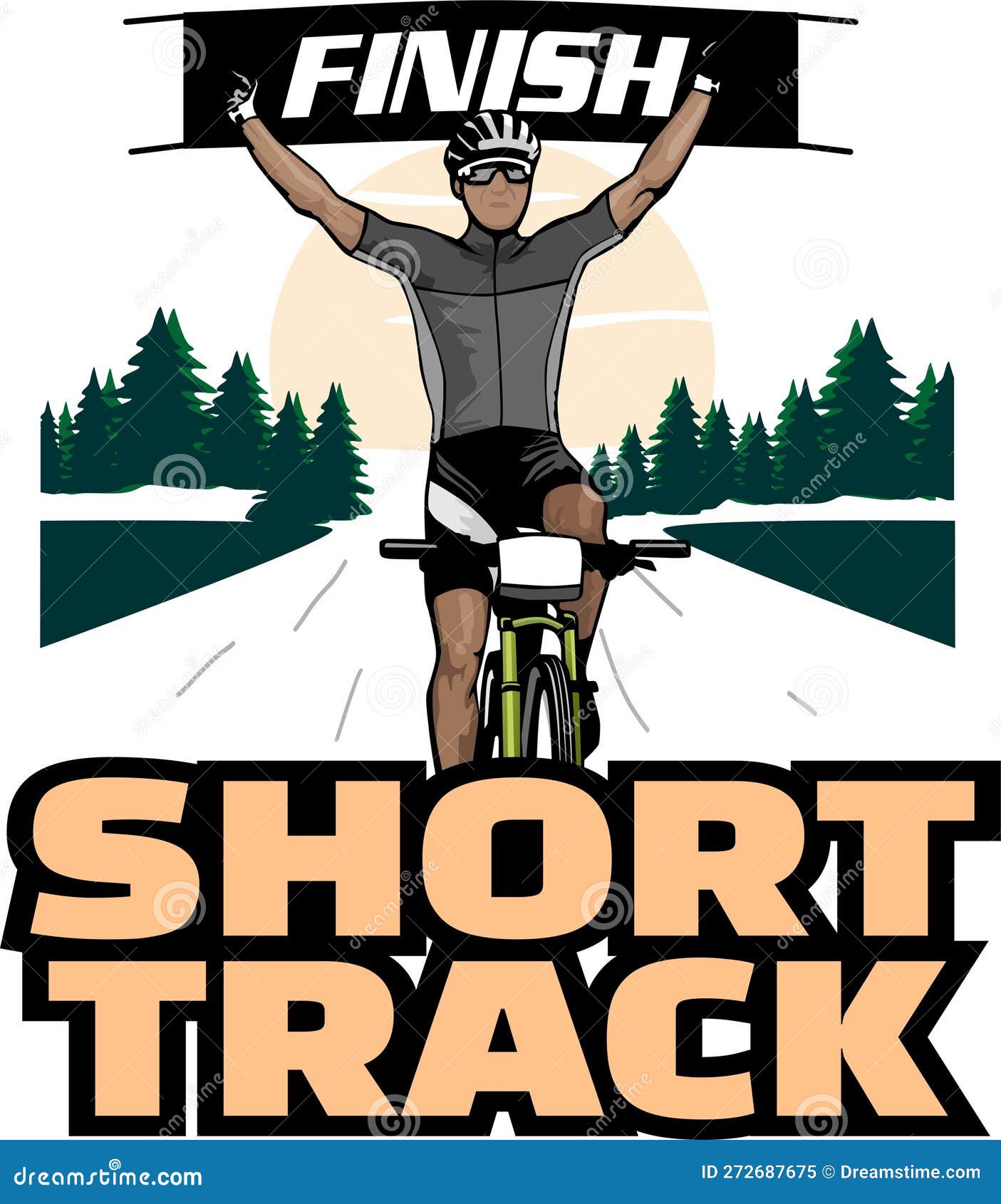 Bike Racing Illustration Design Vector Stock Vector - Illustration of ...