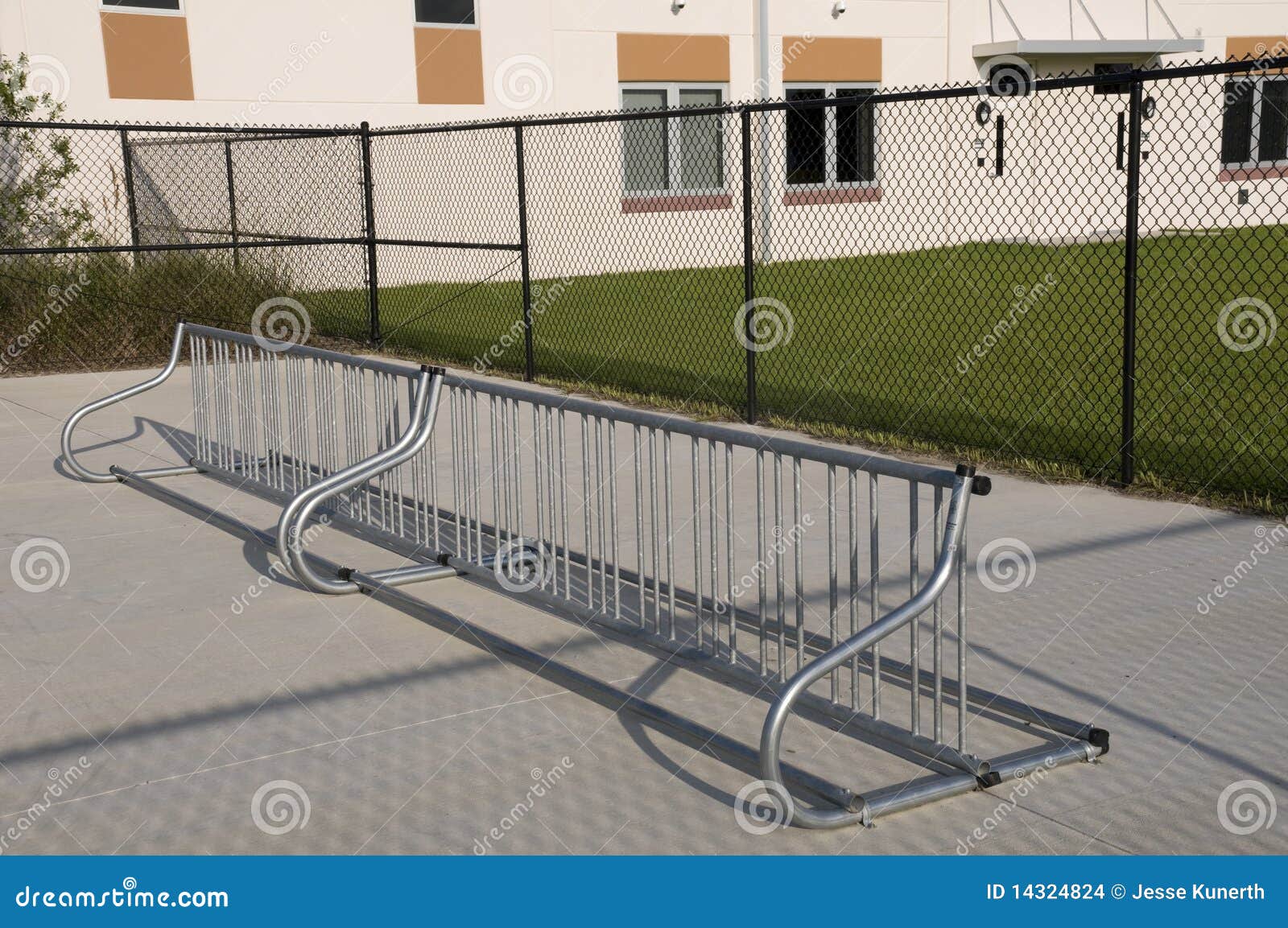 Bike Rack at Elementary School Stock Photo - Image of florida, concrete ...