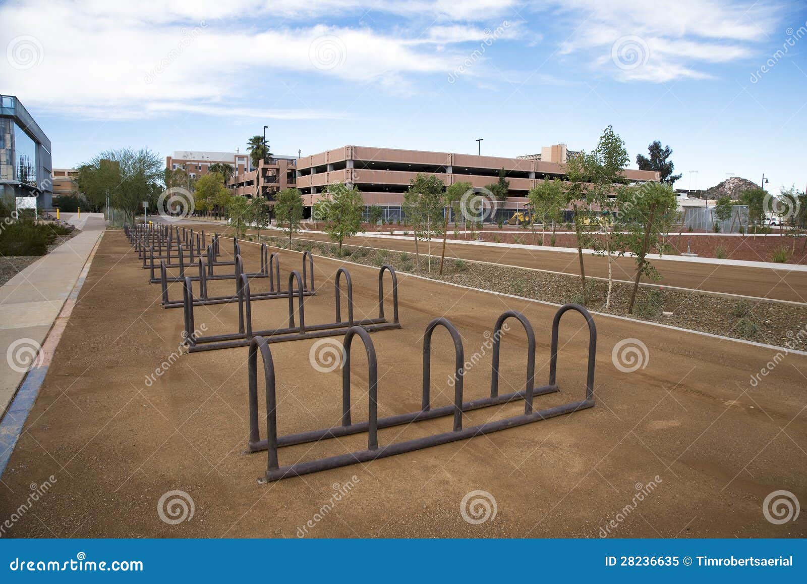 Bike Racks stock image. Image of trees, arizona, green - 28236635
