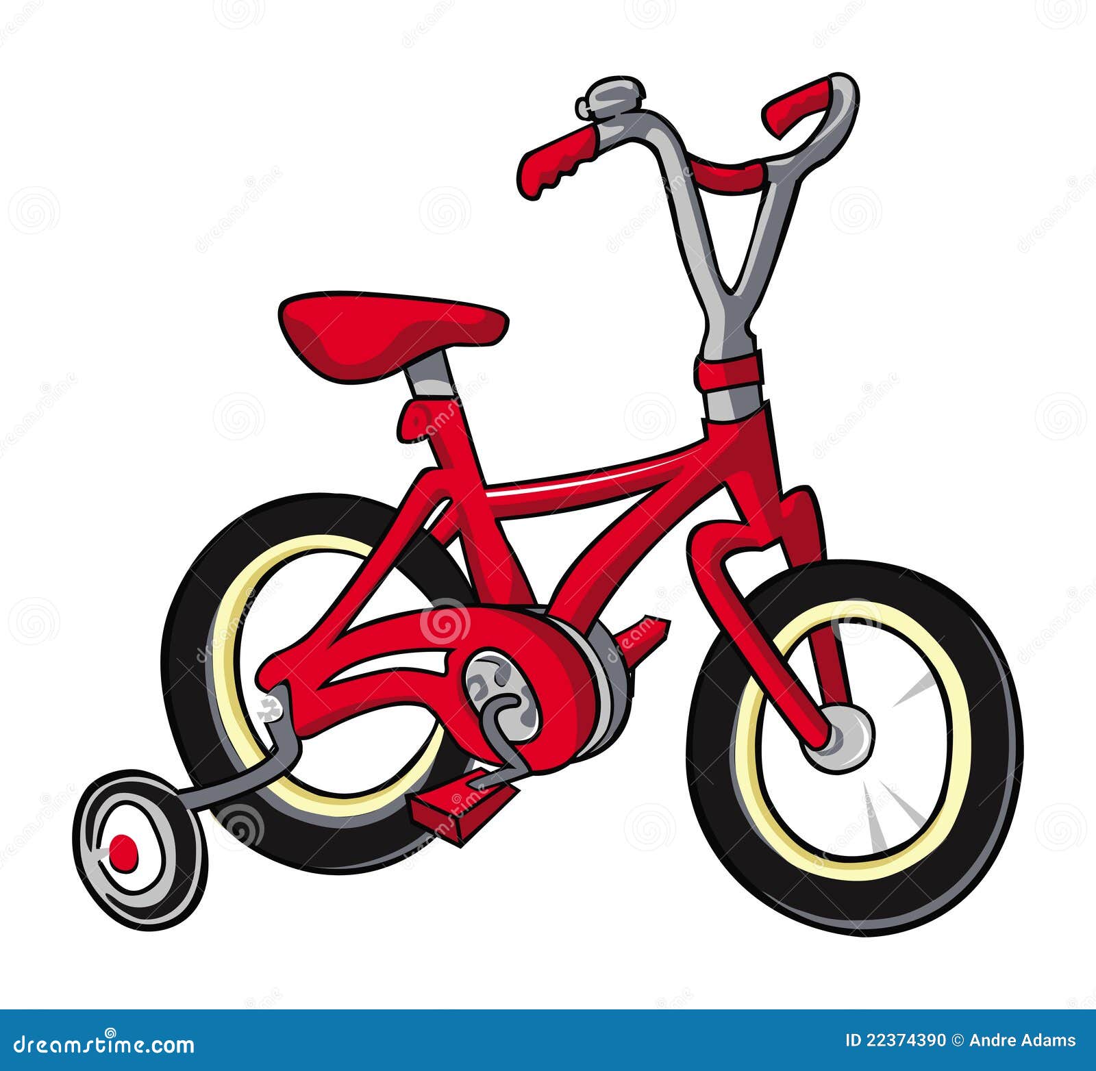 Bike red stock vector. Illustration of cartoon, bicycle - 22374390