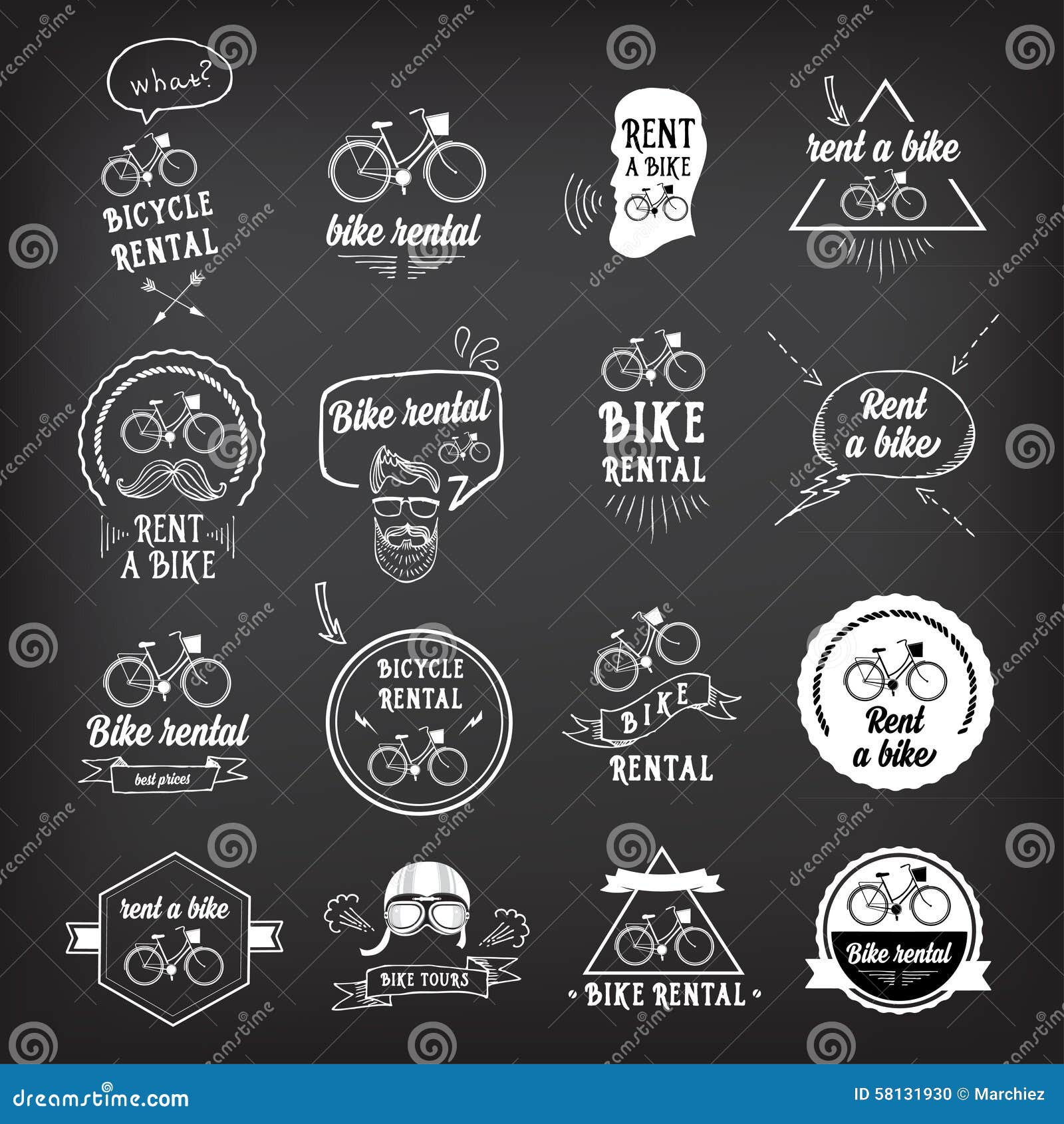 Bike Rental, Design Concept. Stock Vector - Illustration of design ...