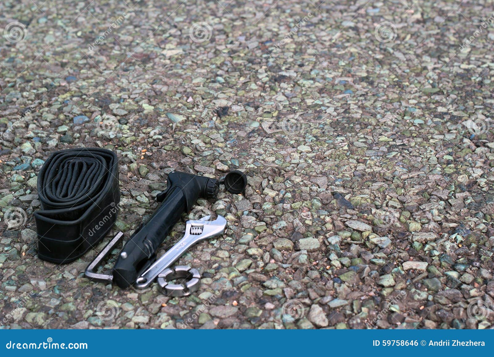 Bike Repair Tools on Asphalt Stock Photo - Image of equipment ...