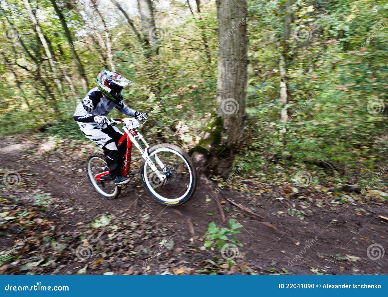 Bike Riders at Downhill Competition. Editorial Image - Image of ...