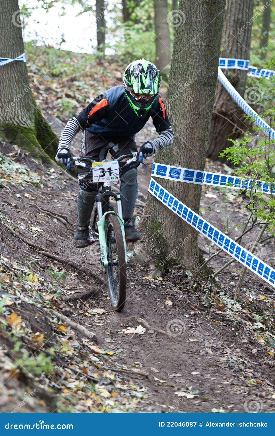 Bike Riders at Downhill Competition. Editorial Photography - Image of ...