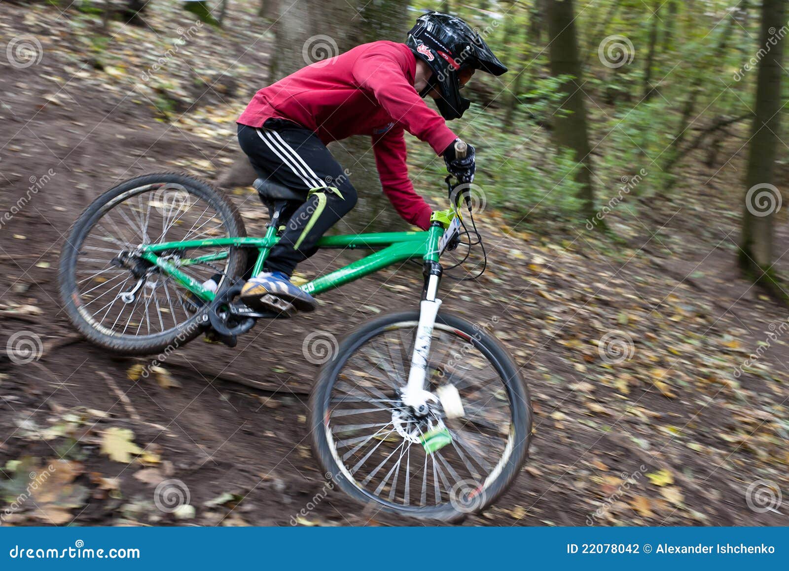 Bike Riders at Downhill Competition. Editorial Photography - Image of ...