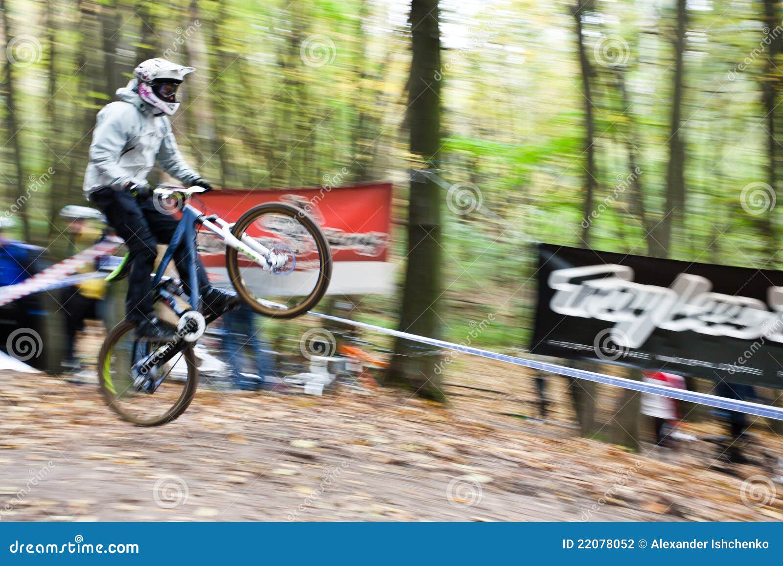 Bike Riders at Downhill Competition. Editorial Photography - Image of ...