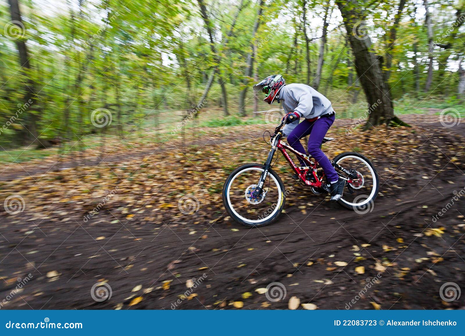 Bike Riders at Downhill Competition. Editorial Stock Photo - Image of ...