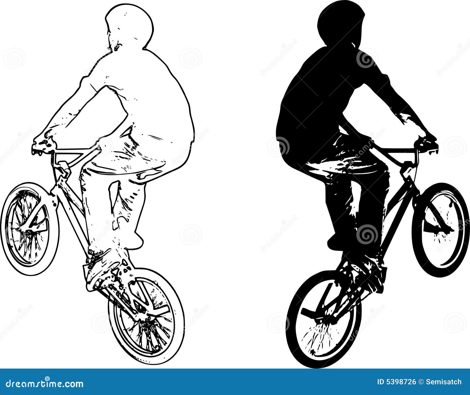Bike riders vector stock vector. Illustration of wheel - 5398726