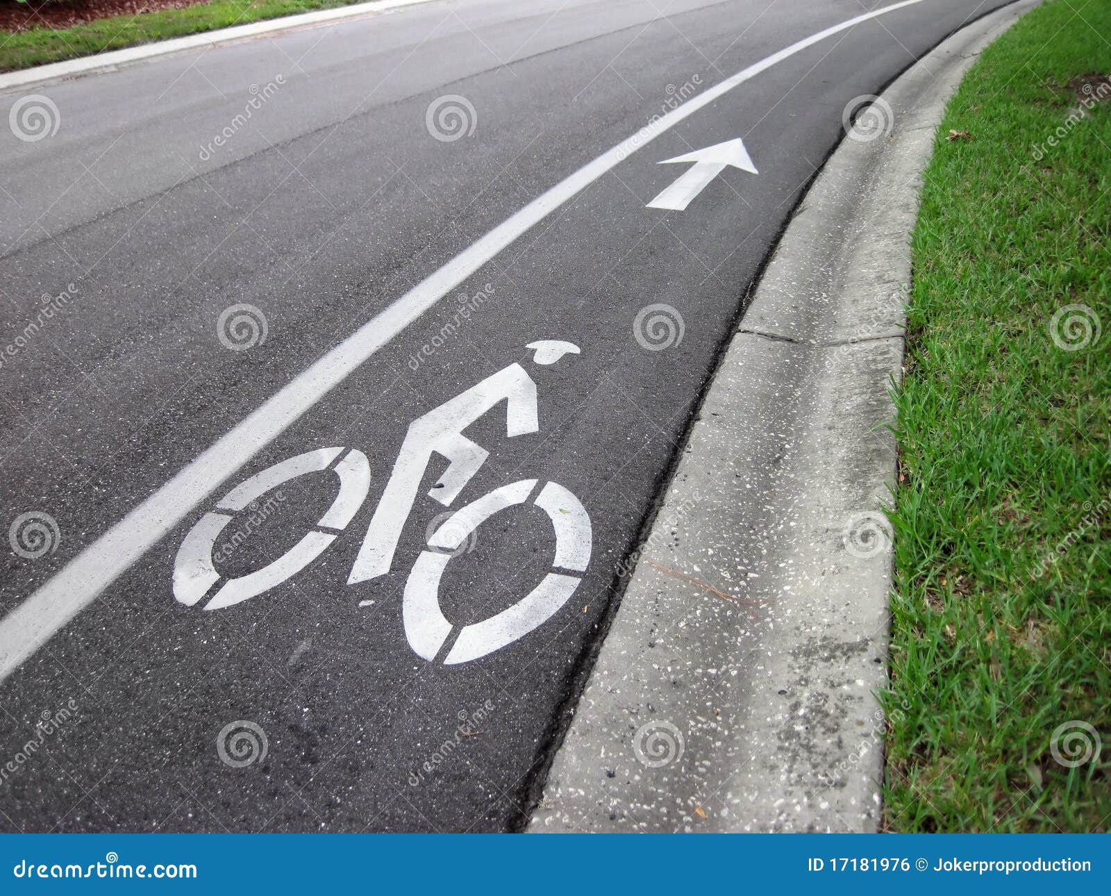 Bike road sign stock photo. Image of painted, cycling - 17181976