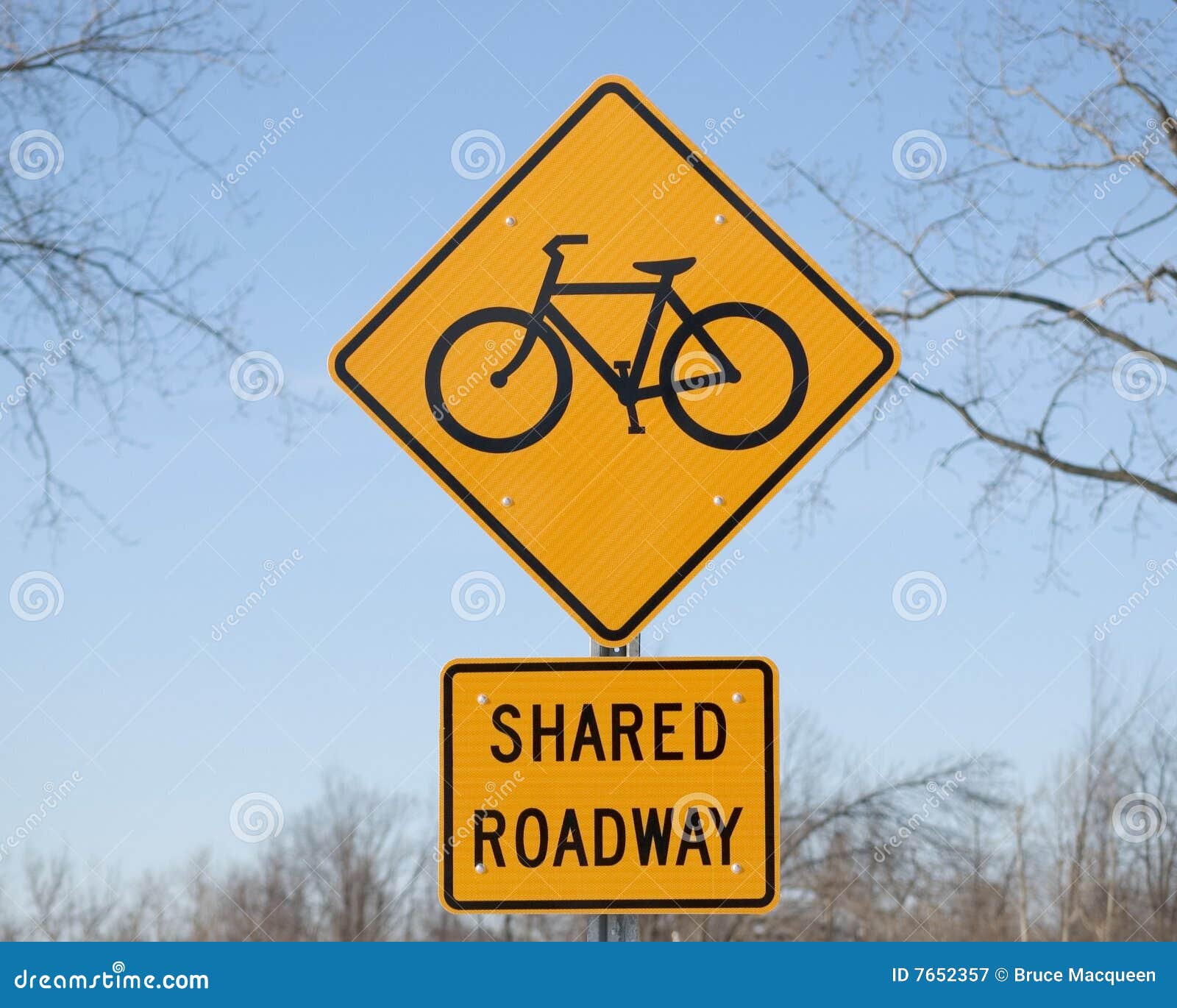 Bike Road Sign stock image. Image of roadway, path, cycle - 7652357