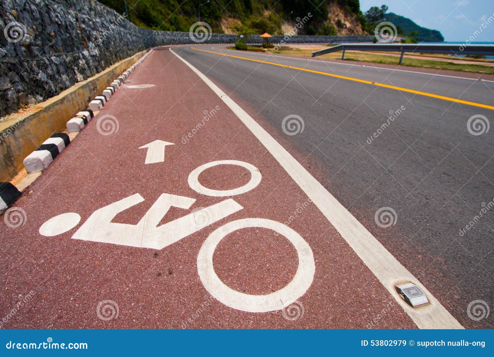 Bike road and sign stock image. Image of sign, road, traffic - 53802979