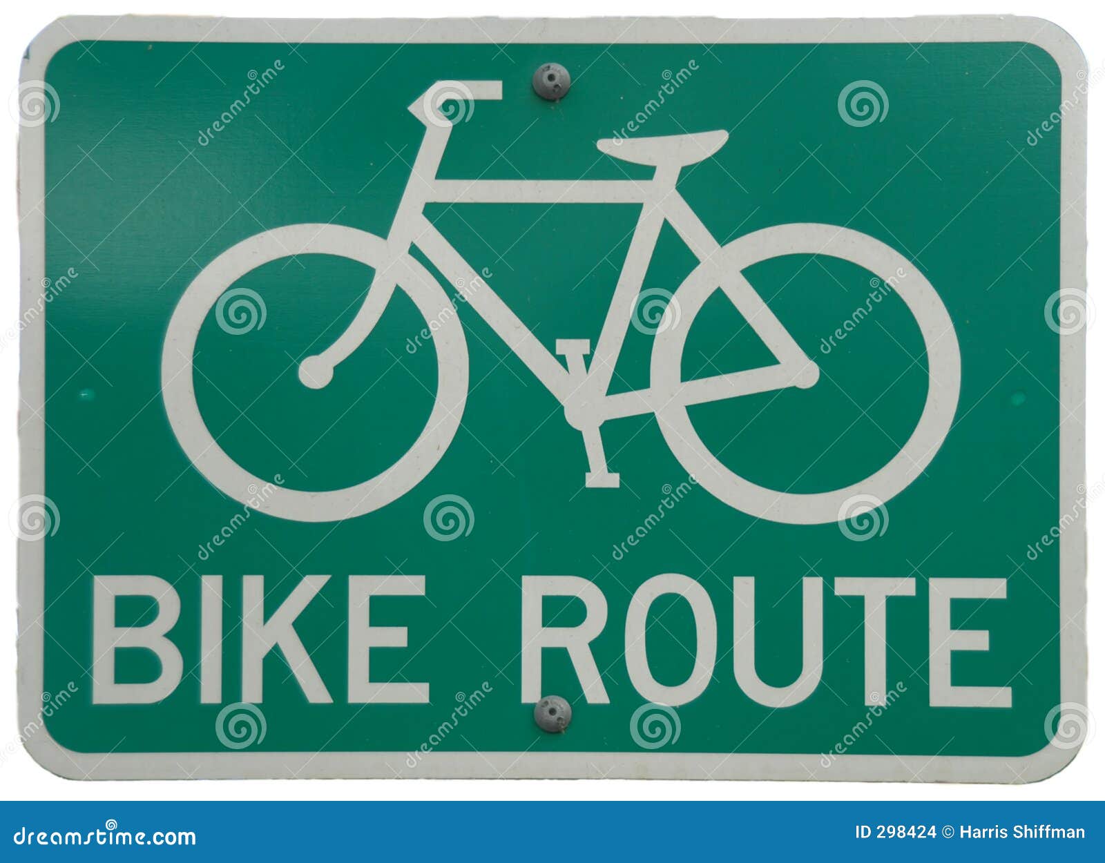 Bike Route Green Road Sign In California, USA. Bicycle Lane Singpost ...