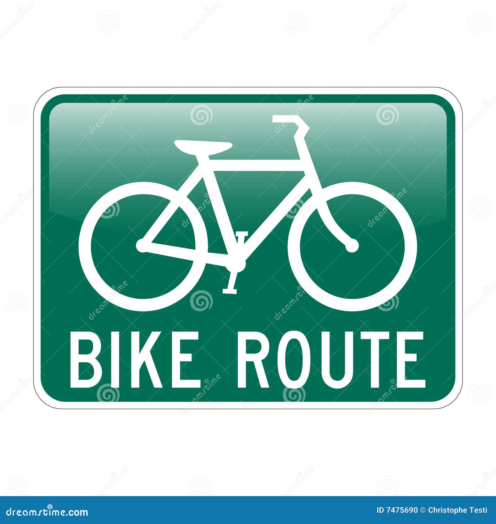 Bike Route stock illustration. Illustration of application - 7475690