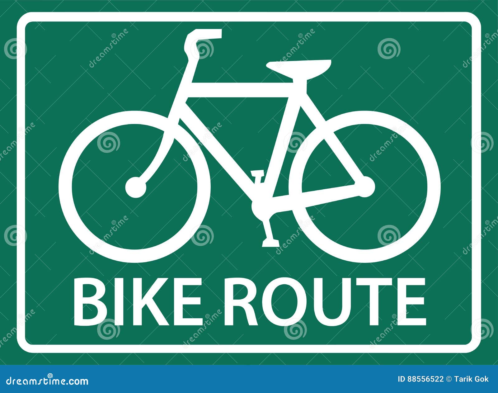 Bike Route. stock illustration. Illustration of road - 88556522