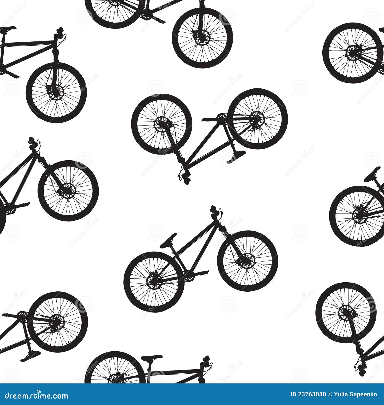 Bike Seamless Pattern Illustartion Stock Vector - Illustration of ...