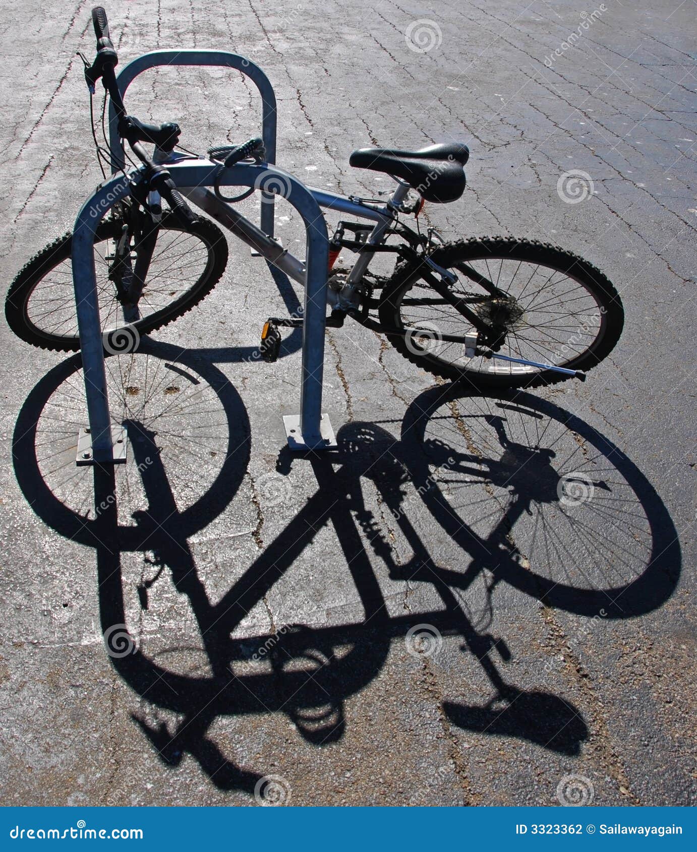 Bike and Shadow stock photo. Image of seat, lock, wheels - 3323362