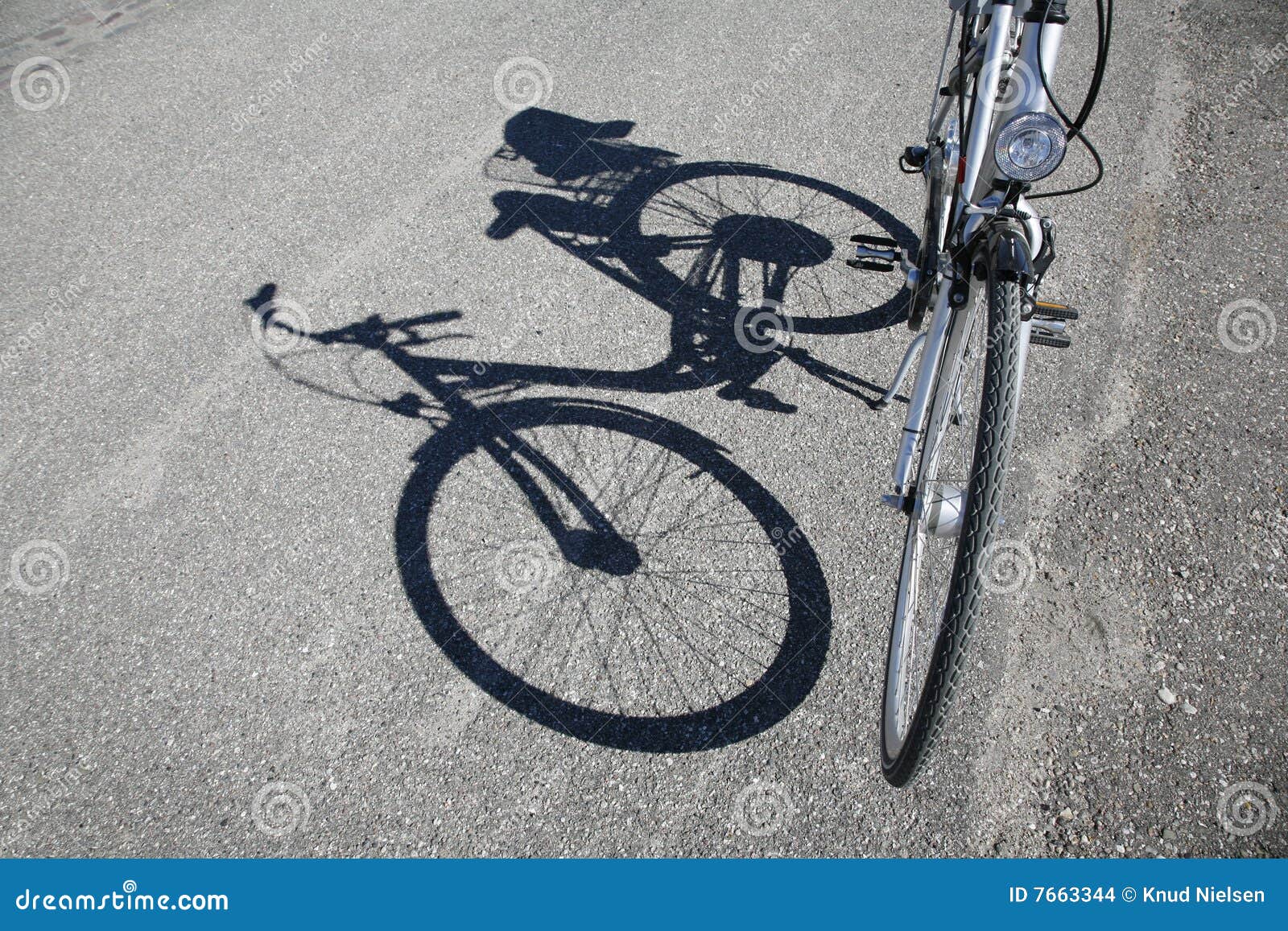 Bike and shadow stock photo. Image of sunshine, horizontal - 7663344