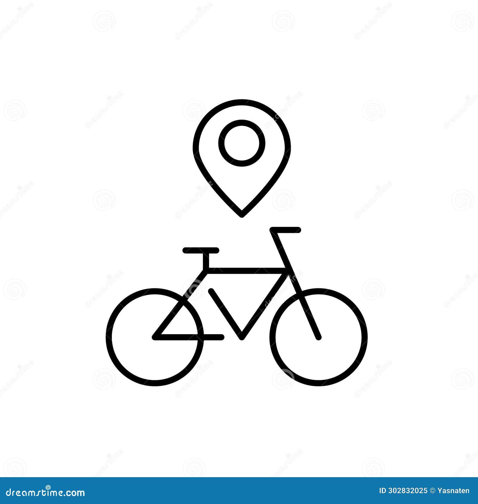 Bike Sharing Service. Map Pointer Showing Location. Pixel Perfect Icon ...