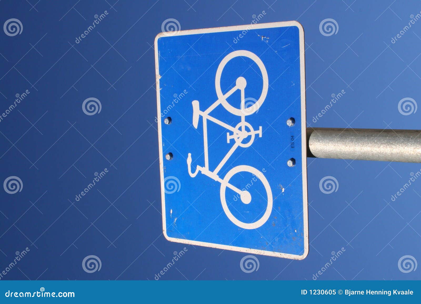 Bike sign stock image. Image of post, cycle, steel, bike - 1230605