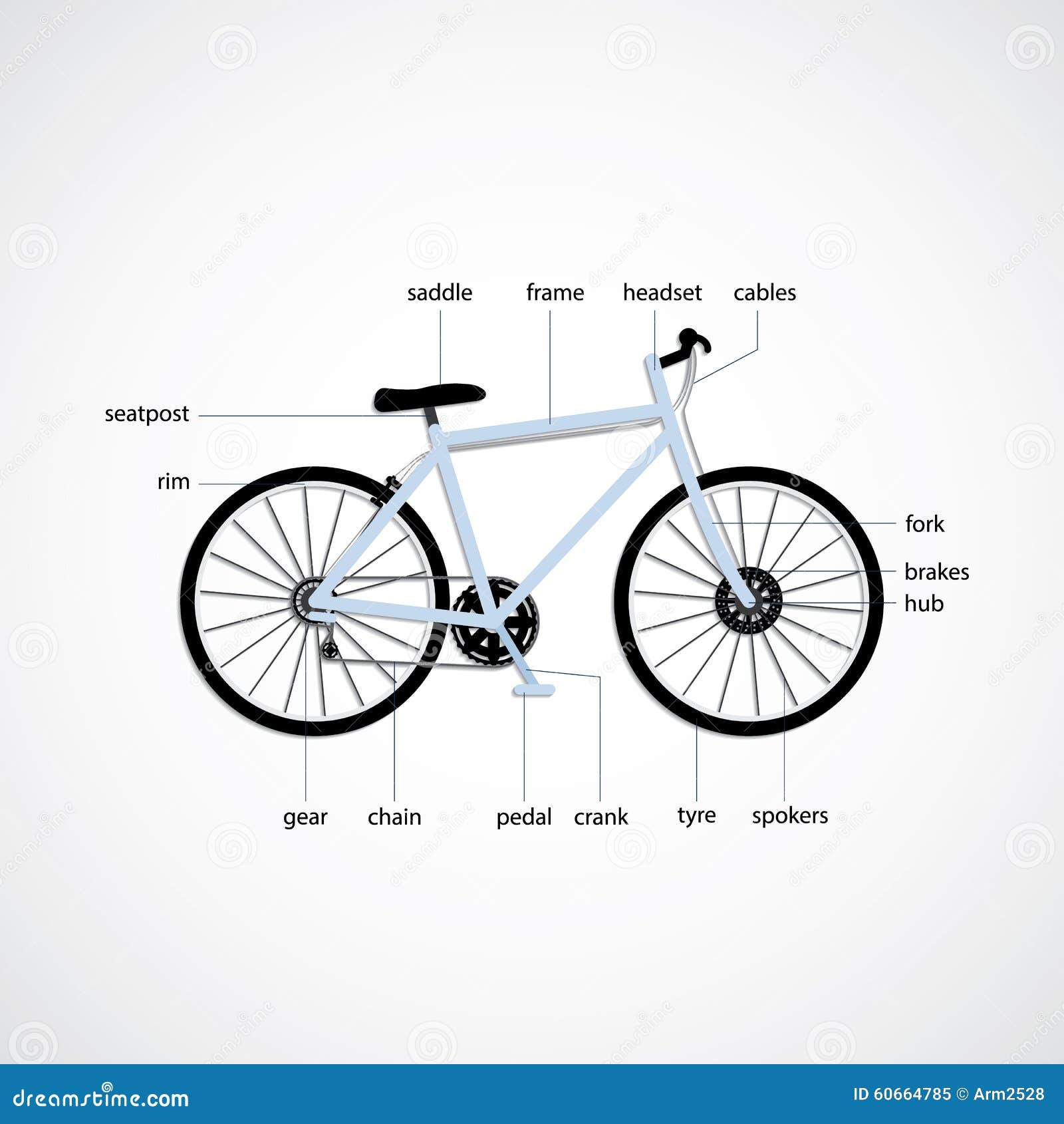 Bike Simple Part Stock Vector - Image: 60664785