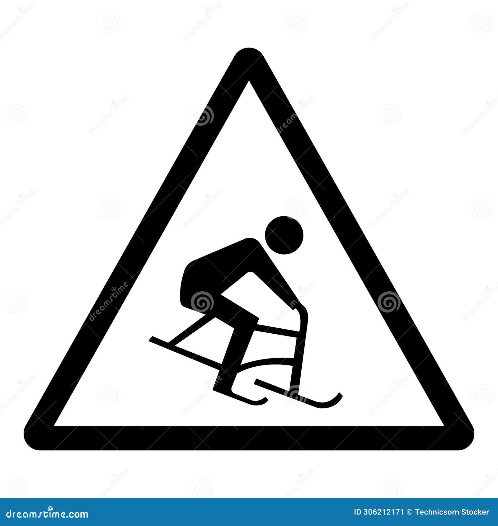 Bike Skiing Symbol Sign, Vector Illustration, Isolate on White ...