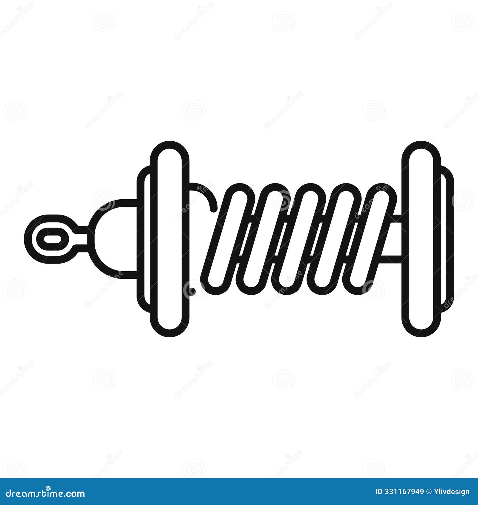 Compressed Spring Sketch Vector Illustration | CartoonDealer.com #211564381