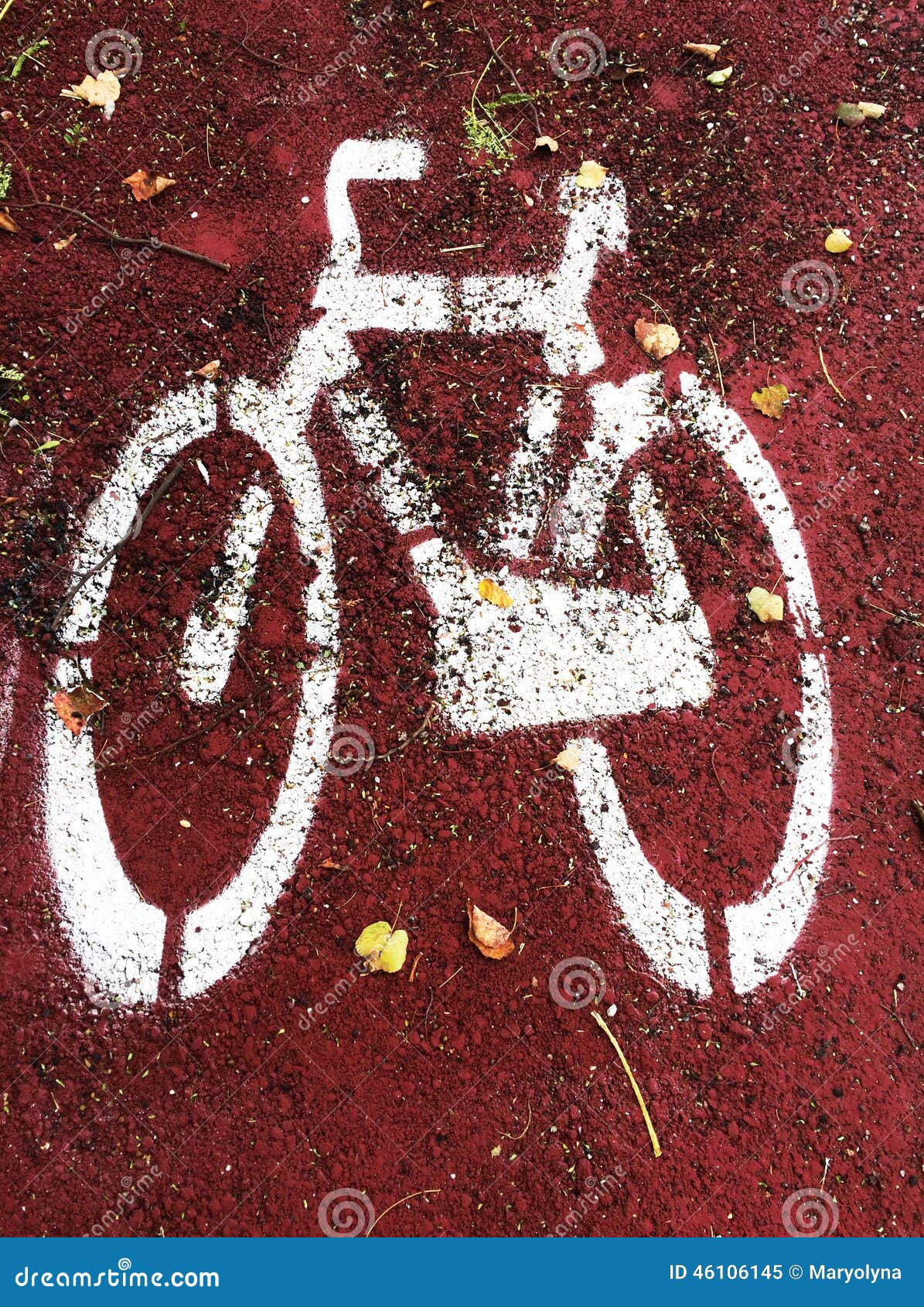 Bike symbol stock image. Image of track, drawing, lane - 46106145