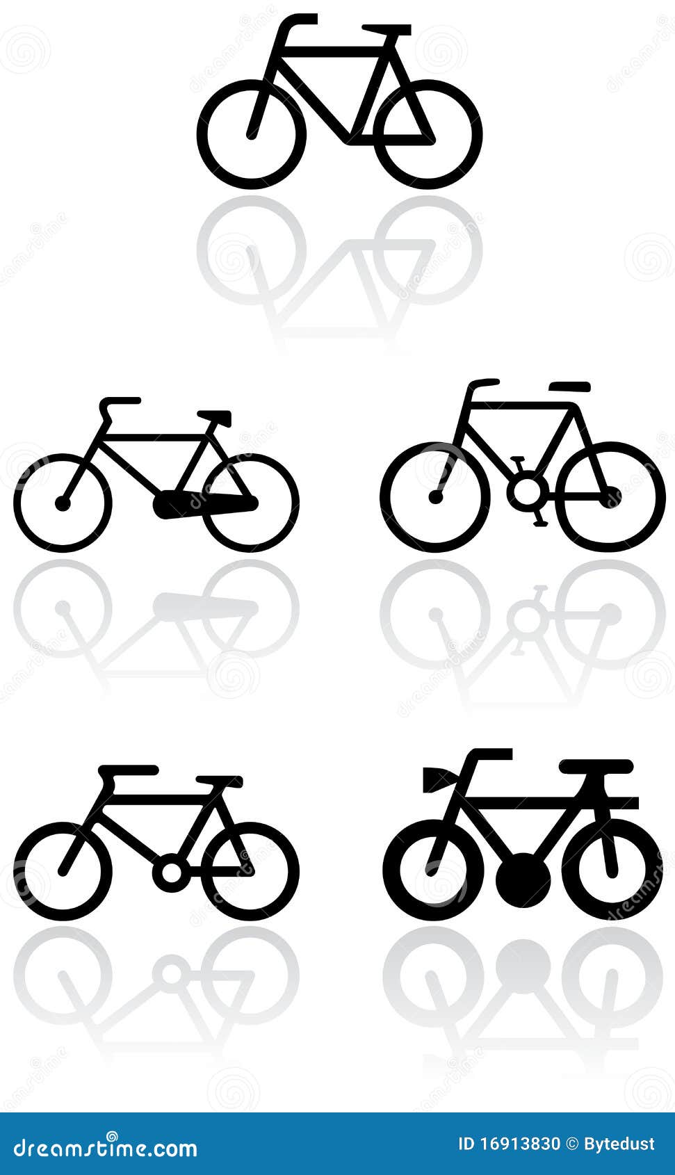 Bike symbol vector set. stock vector. Illustration of bicycle - 16913830