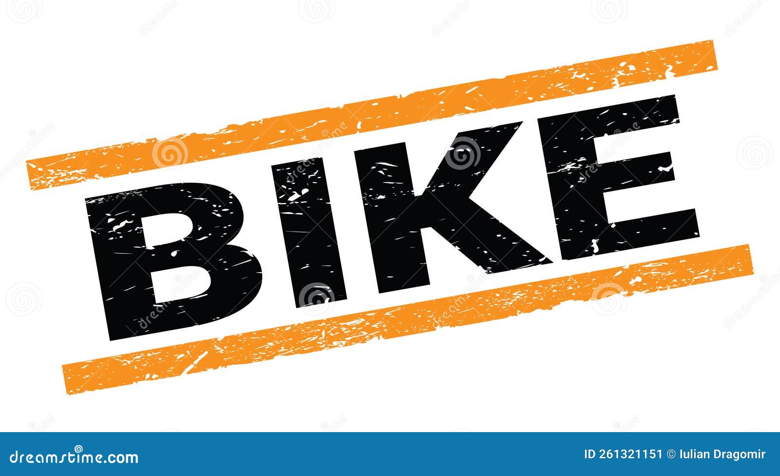 BIKE Text on Orange Rectangle Stamp Sign Stock Illustration ...