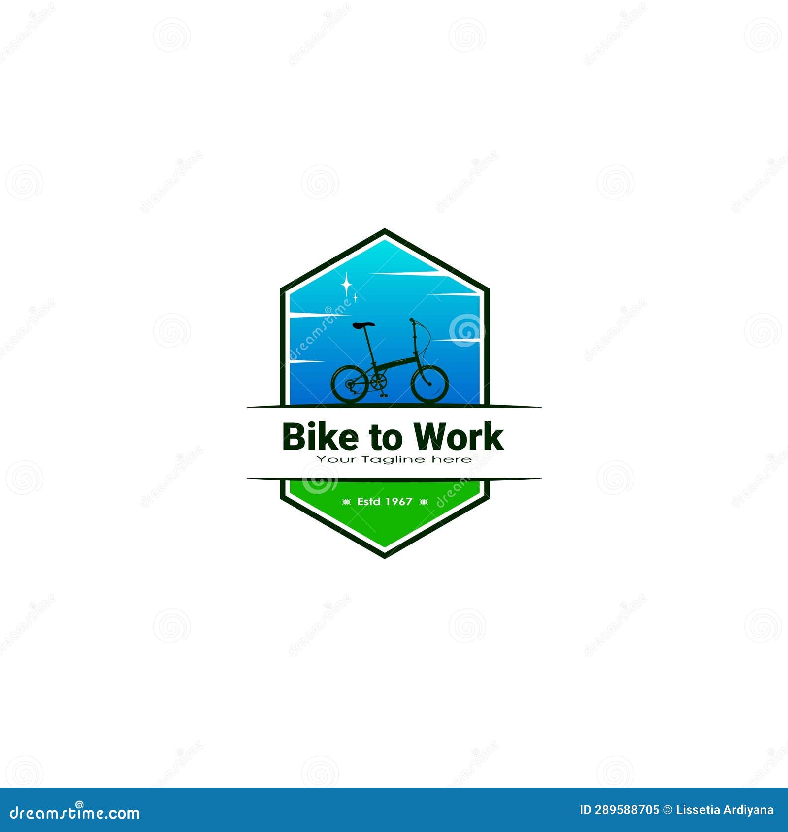 Bike To Work Logo Vector Graphics Stock Vector - Illustration of work ...