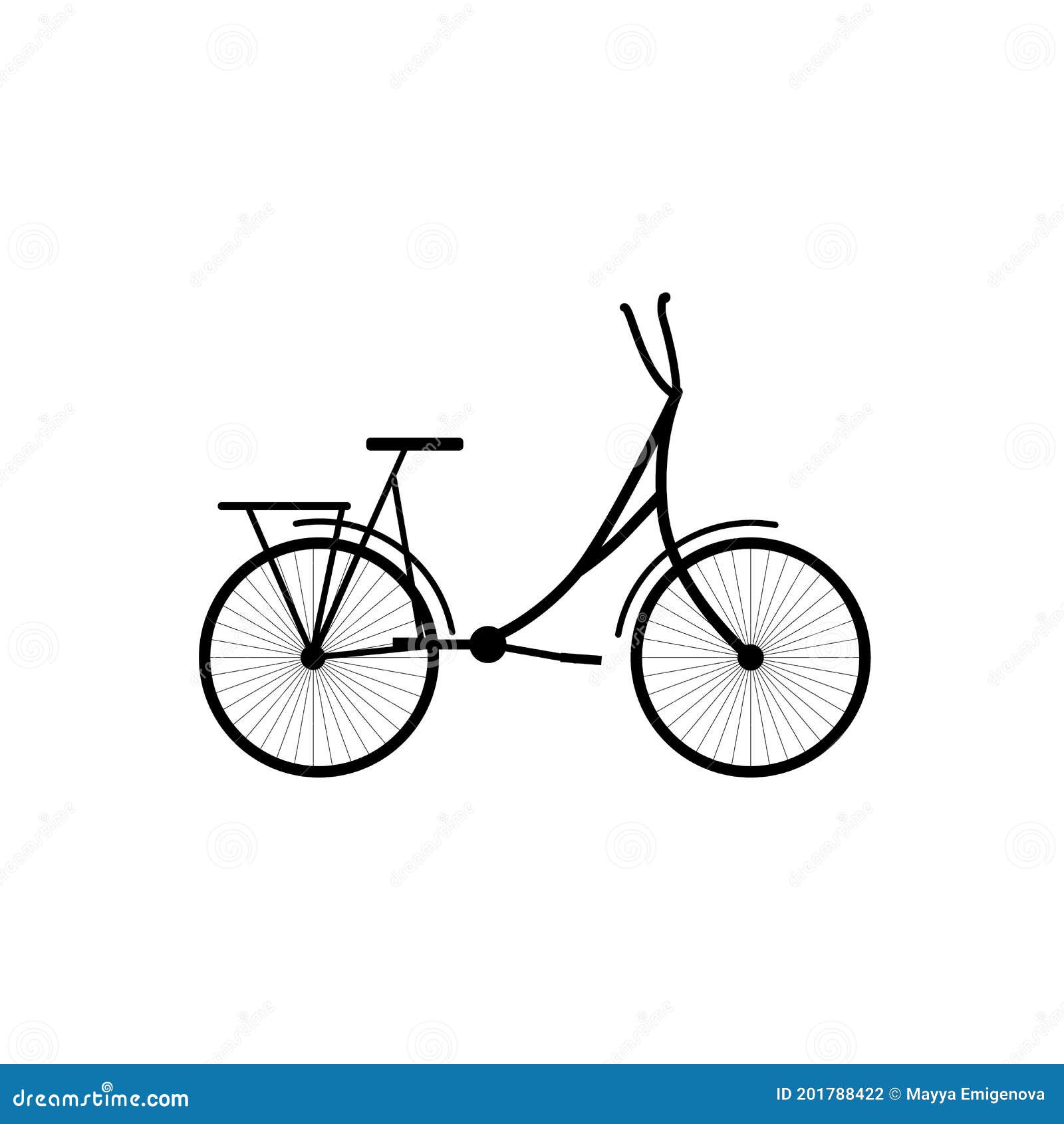 Bike in Vector Black White Illustration Stock Vector - Illustration of ...