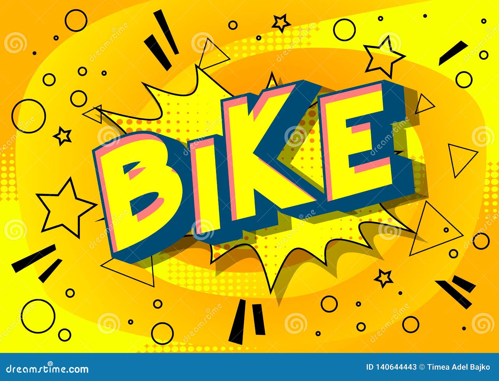 Bike - Comic Book Style Words. Stock Vector - Illustration of hero ...