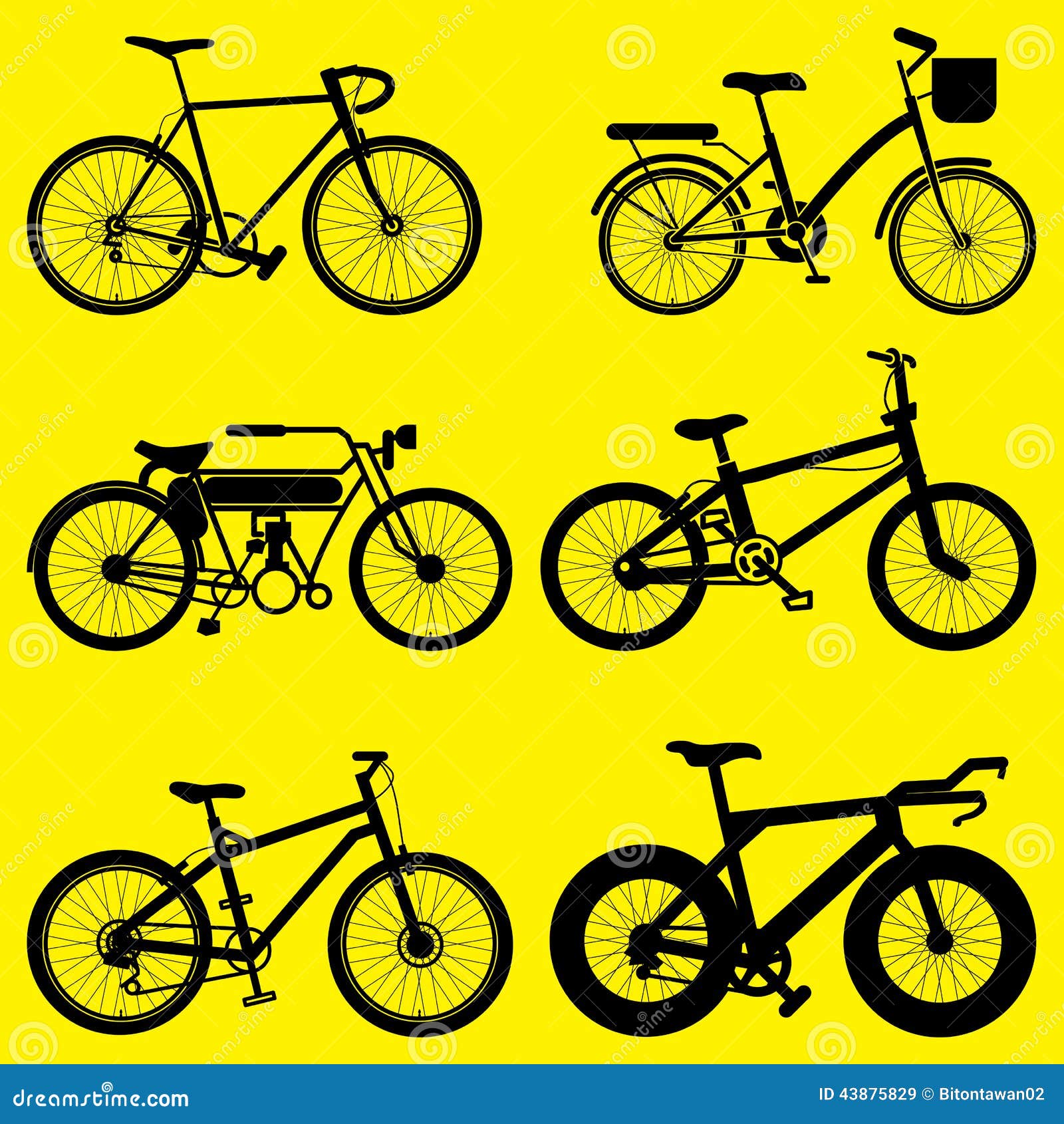 Bike vector set stock vector. Illustration of shape, eps10 - 43875829