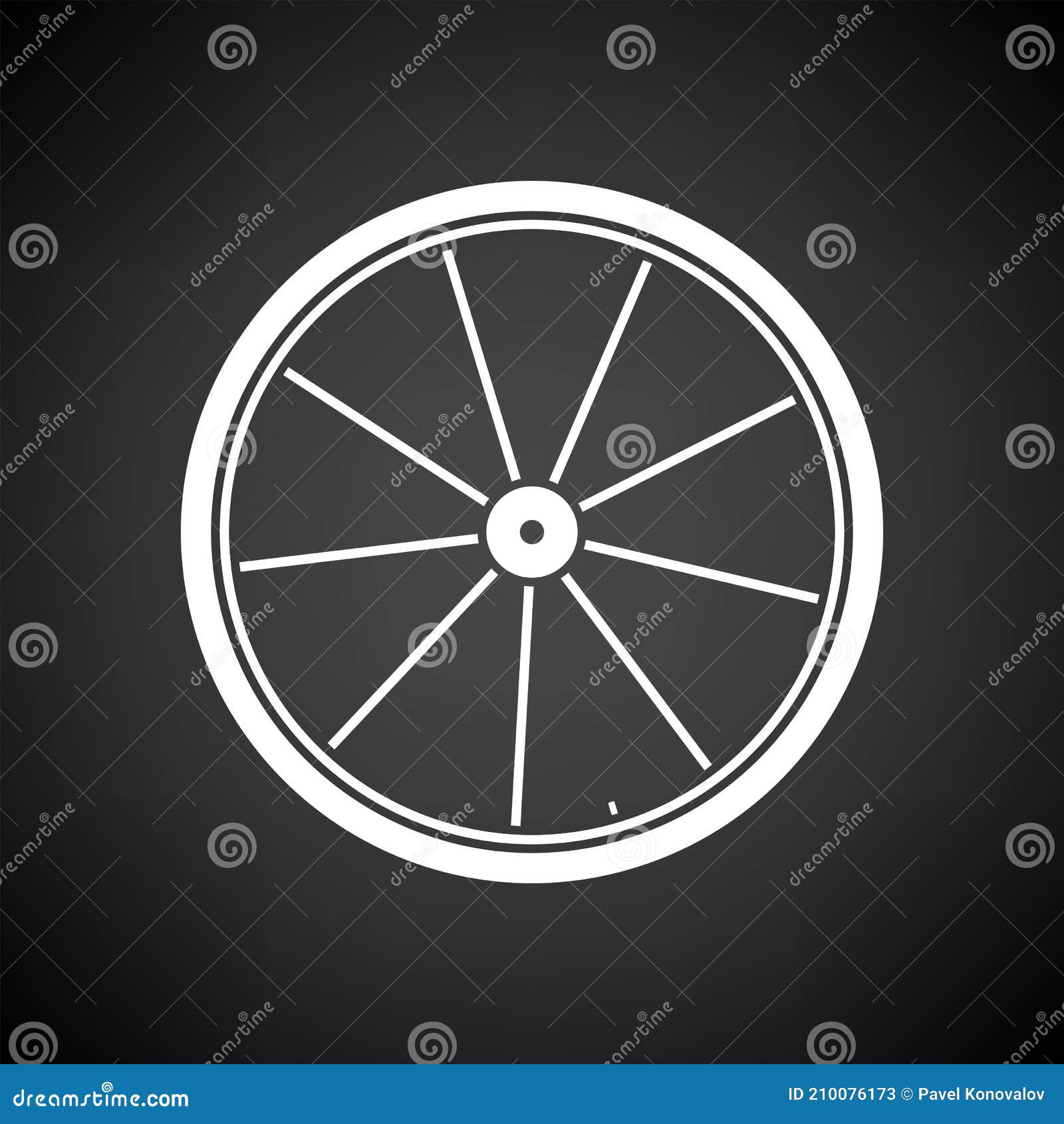Bike Wheel Icon stock vector. Illustration of outdoor - 210076173