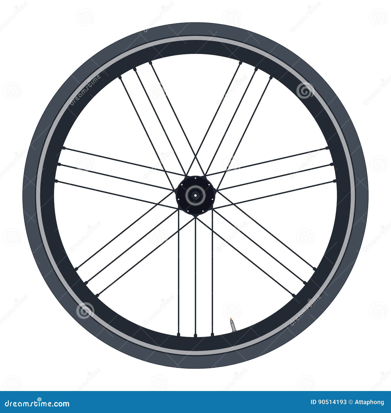 Bike Wheel - Vector Illustration on White Background Stock Vector ...