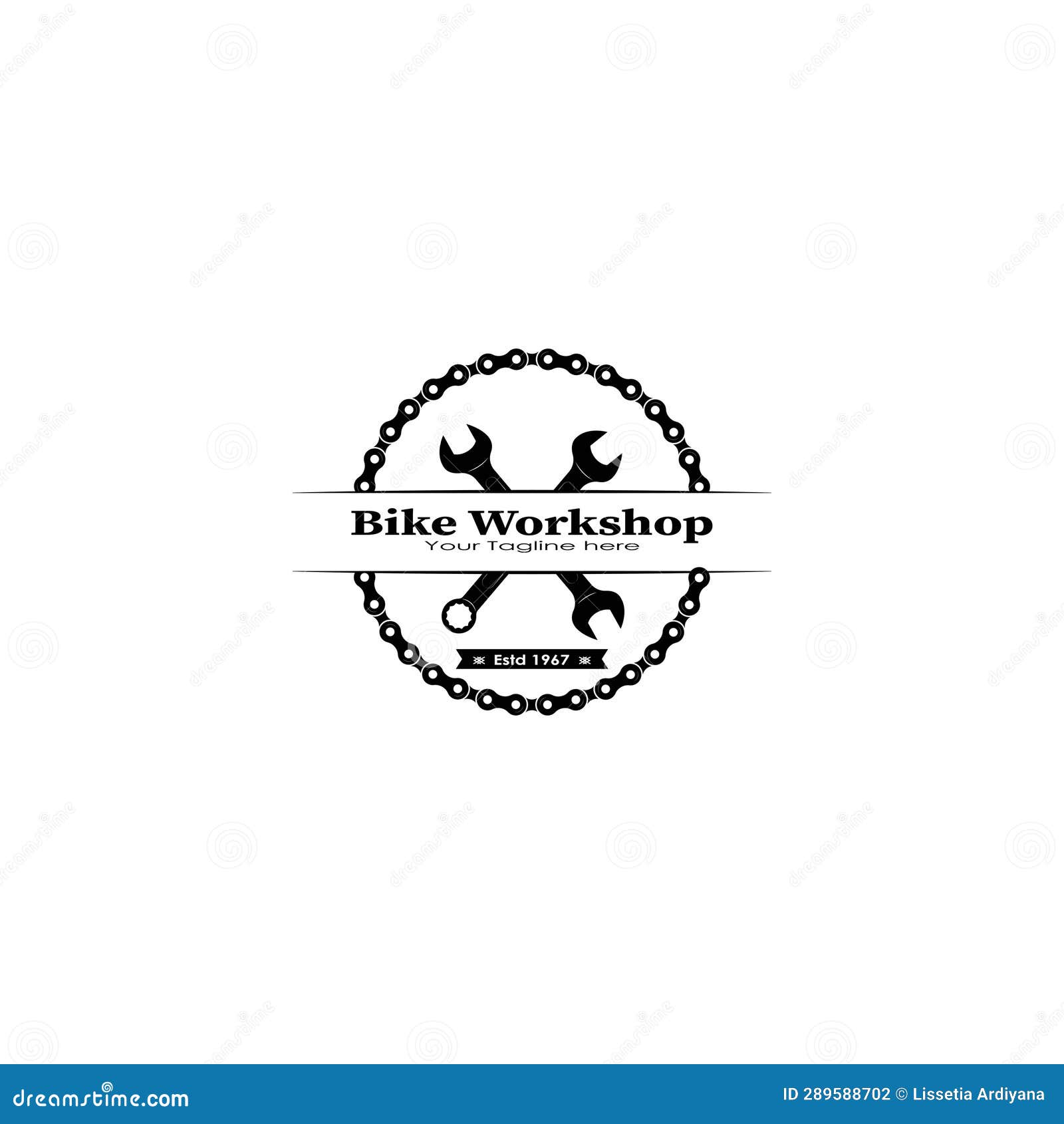 Bike Workshop Logo Vector Graphics Stock Vector - Illustration of branding, design: 289588702