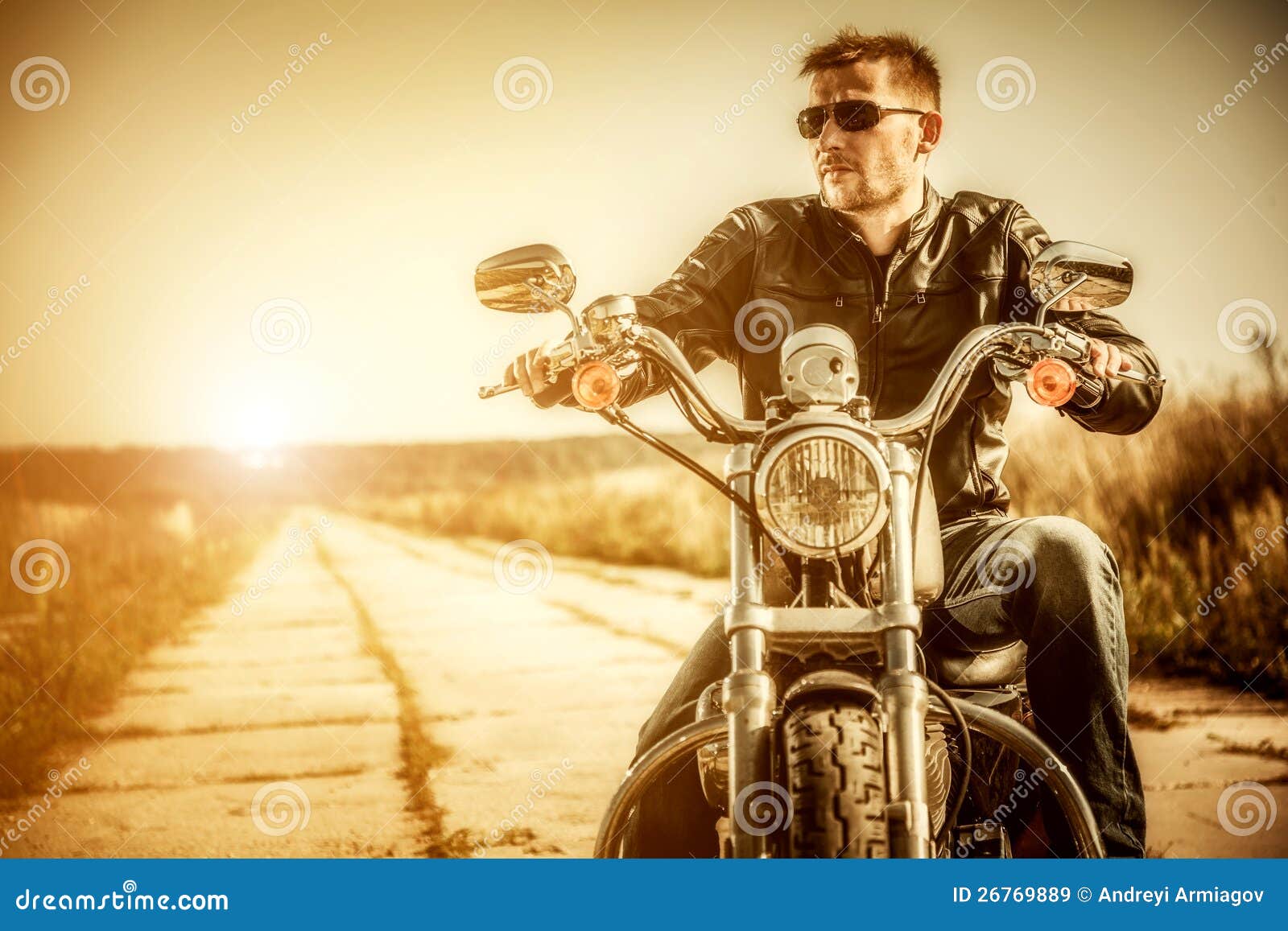 Biker stock image. Image of driving, colorful, fresco - 26769889