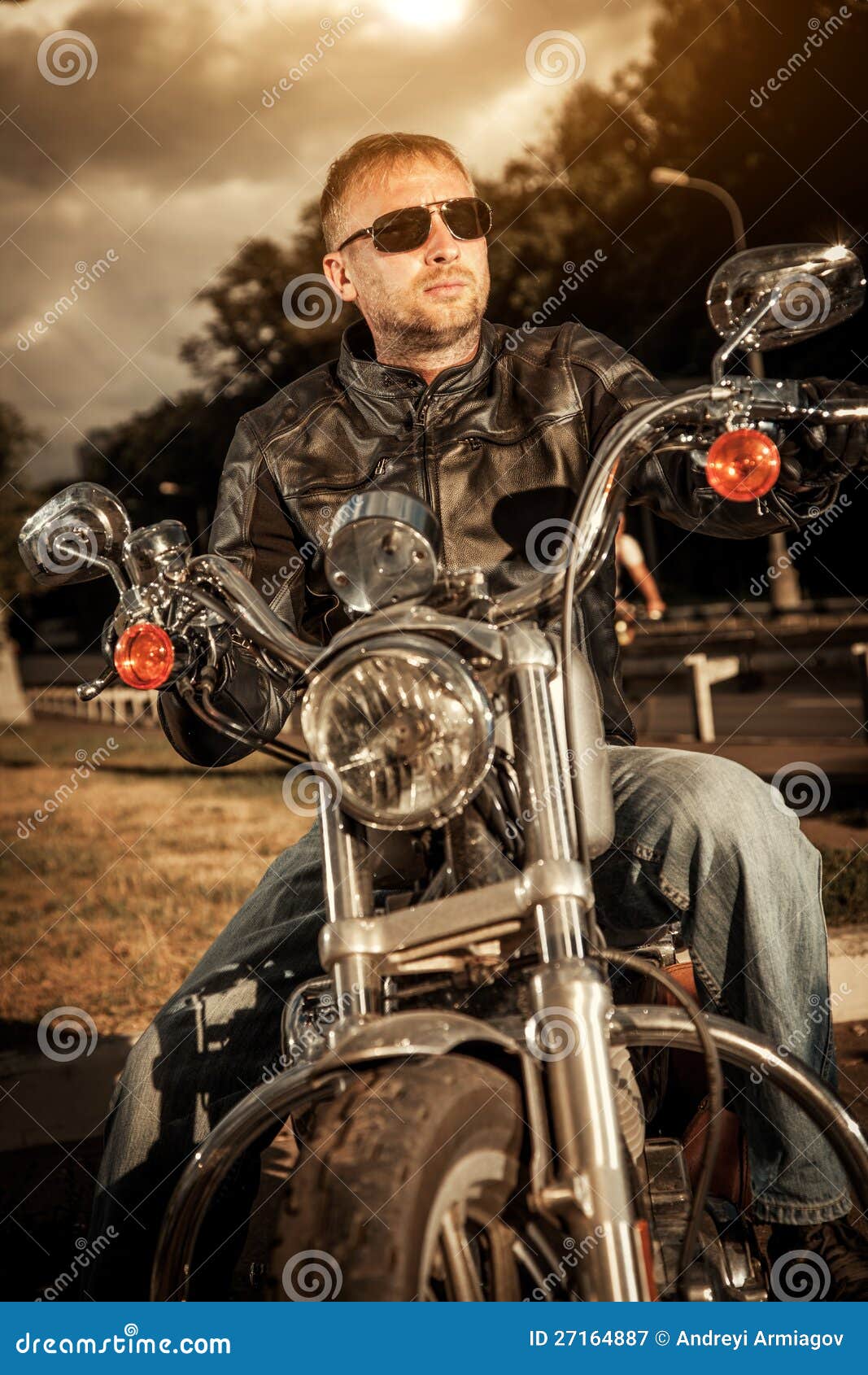 Biker stock image. Image of fresco, lifestyle, helmet - 27164887