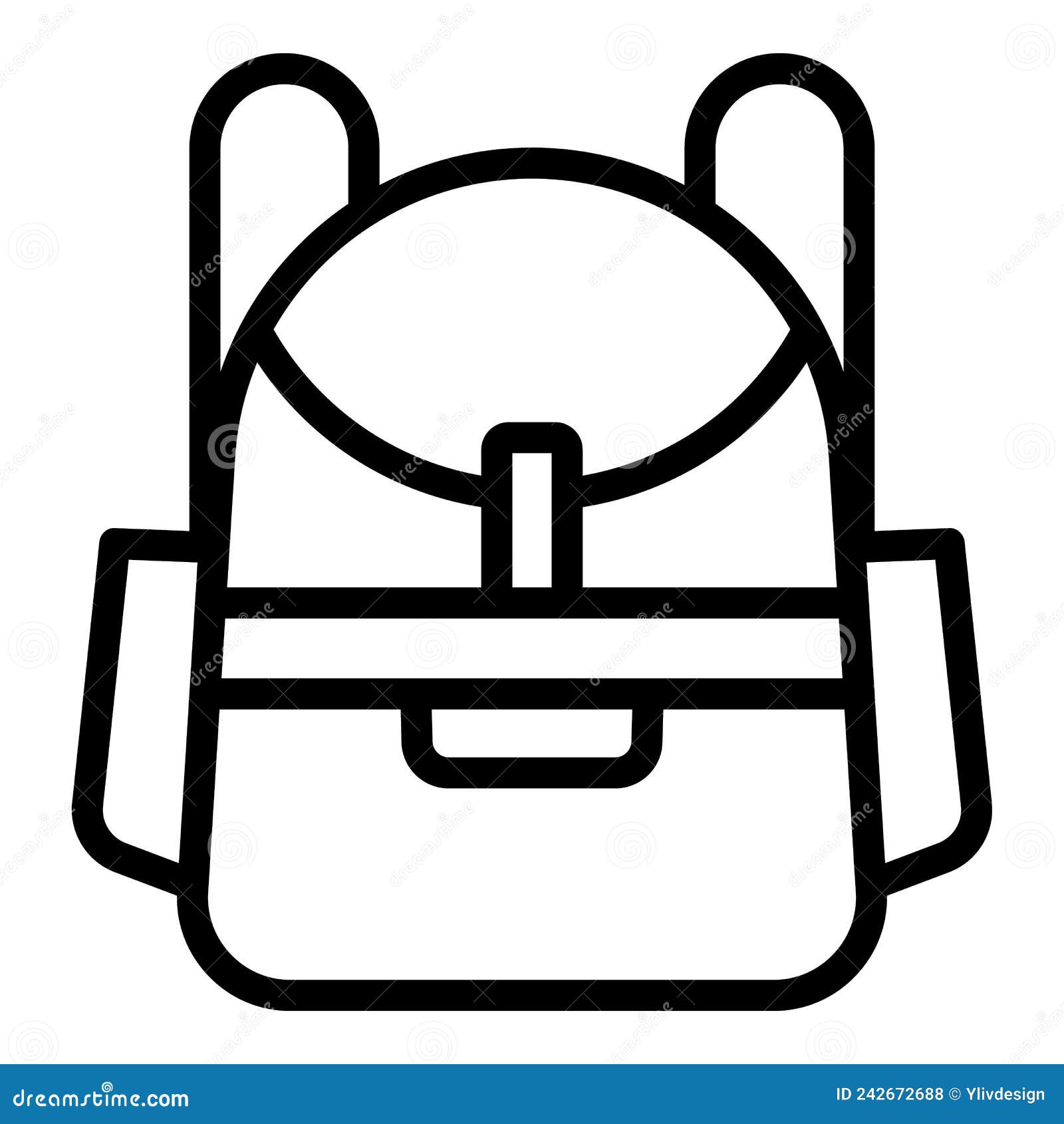 Biker Backpack Icon Outline Vector. Motor Gear Stock Illustration ...