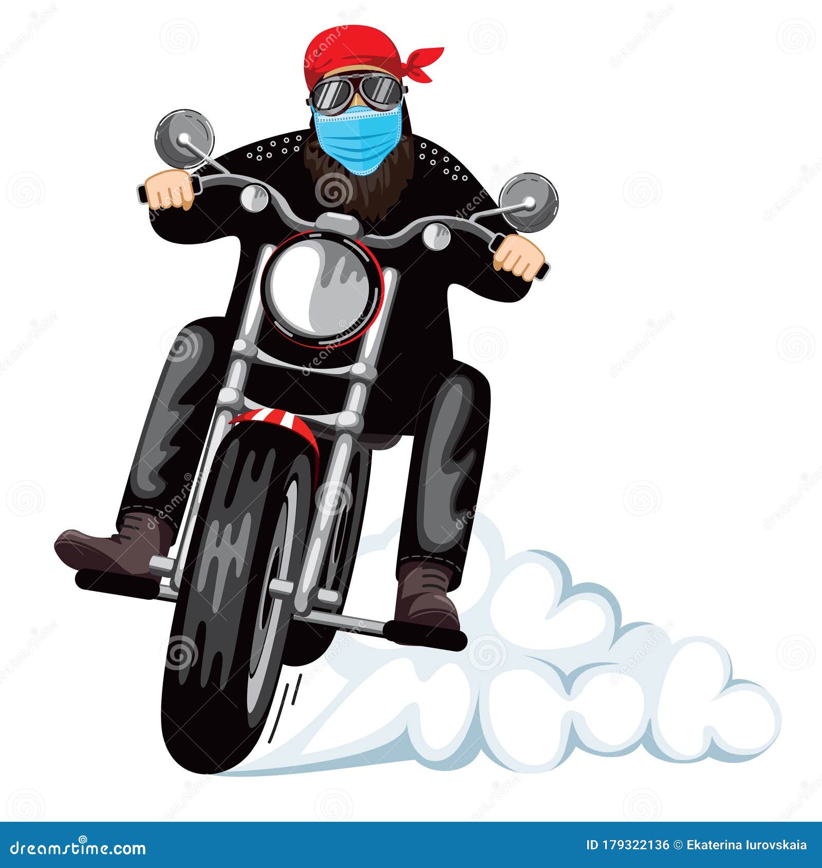 A Man Racing on a Motorcycle. Face Mask Stock Vector - Illustration of ...