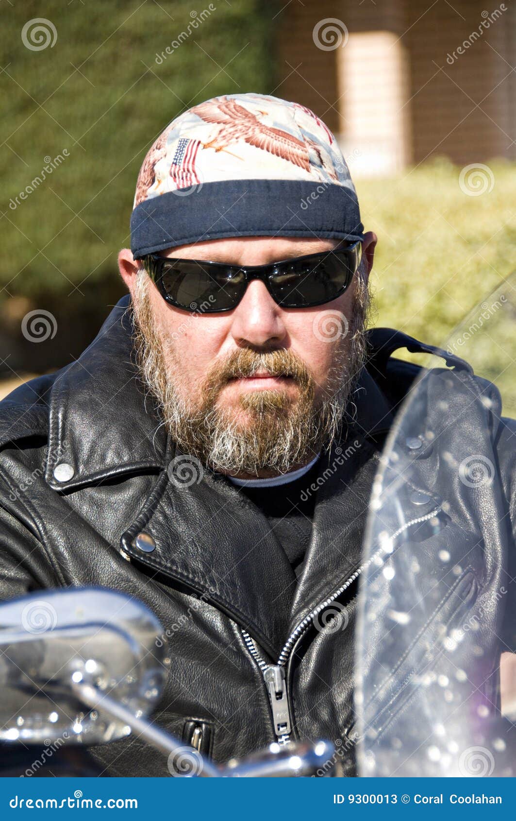 Biker dude stock image. Image of leathers, leather, father - 9300013