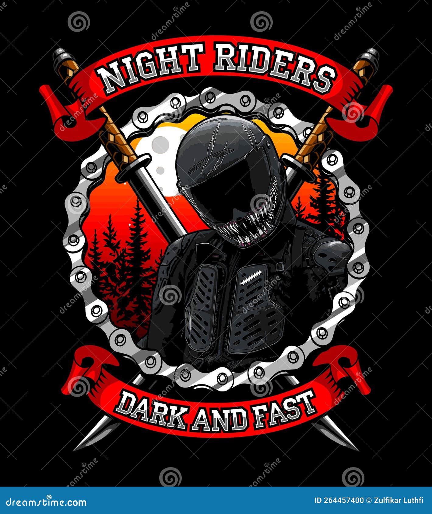 Biker for graphic design stock vector. Illustration of typography ...