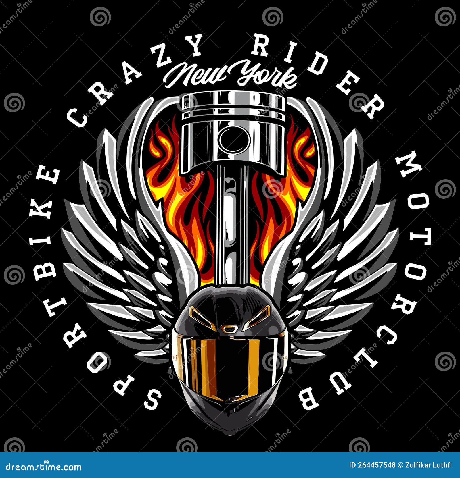 Biker for graphic design stock vector. Illustration of biker - 264457548